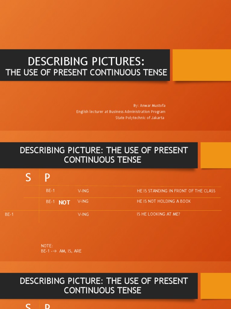Present Continuous - Describing Pictures | PDF | Social Conventions ...