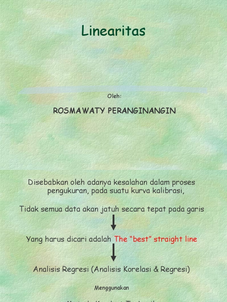 05 Linearitas Ros | PDF | Metode & Bahan Ajar