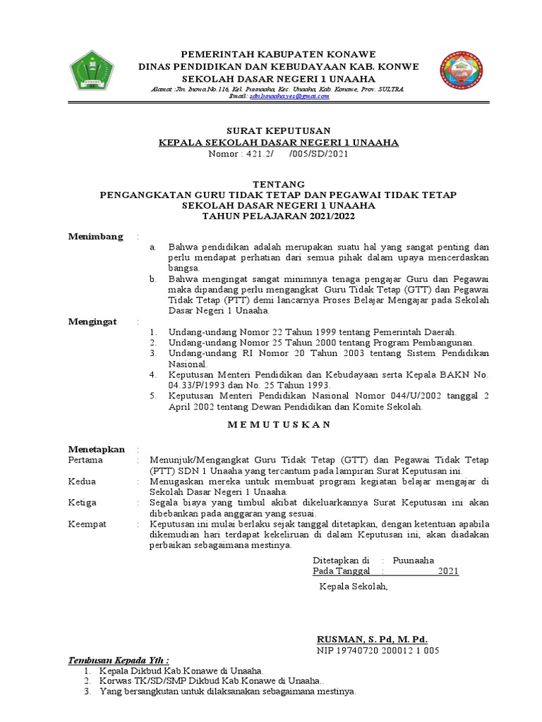 SK GTT Dan PTT 2021 | PDF