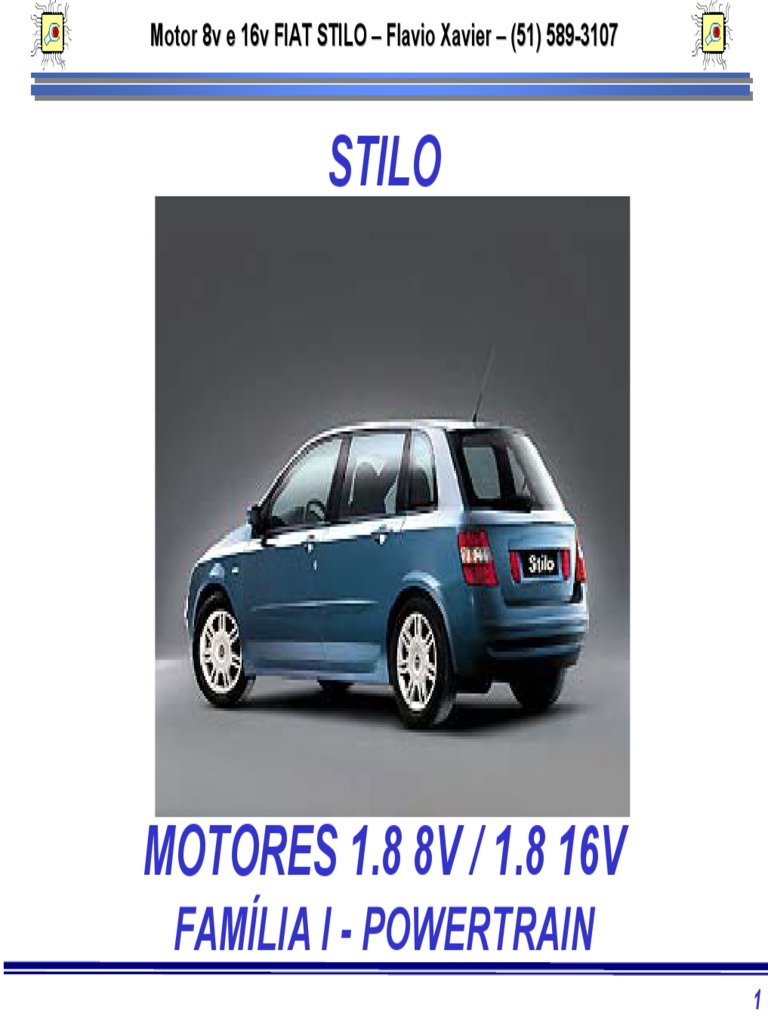 Motor Fiat Stilo 1.8: 8V e 16V | PDF | Parafuso | Pistão
