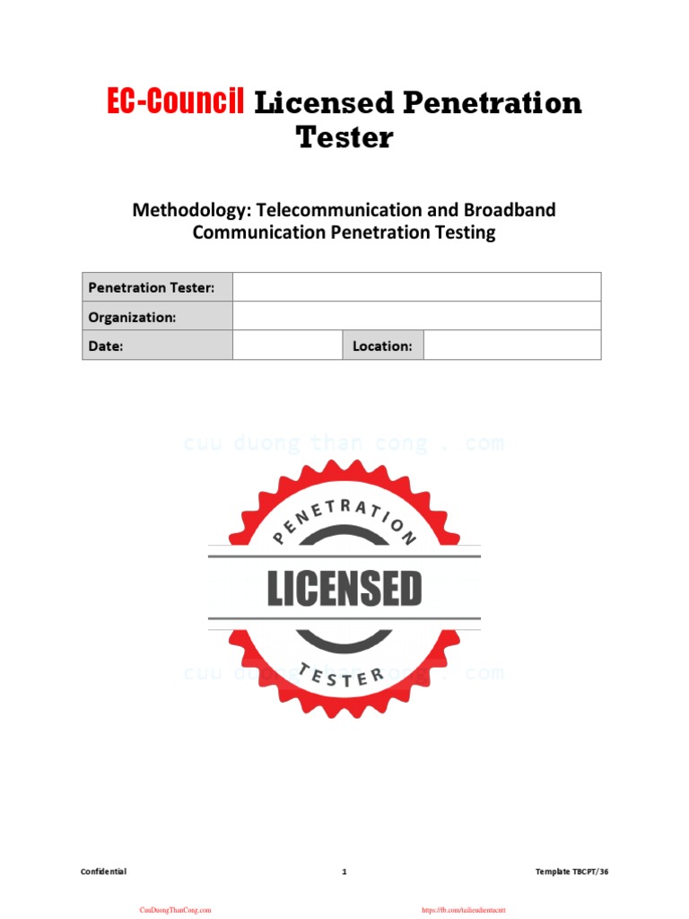 Mcsa Ecsa LPT v8 LPT Pen Testing Templates 36 TBCPT Telecommunication ...