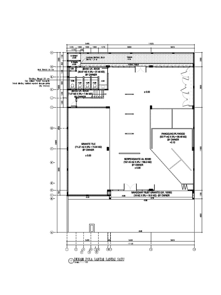 Denah Pola Lantai Lantai Satu | PDF