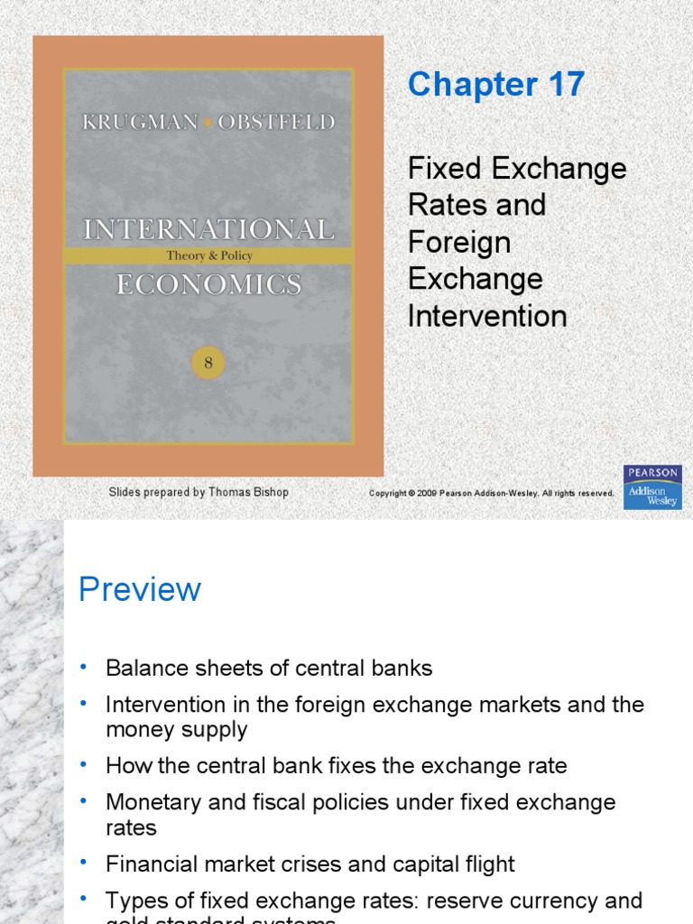 Fixed Exchange Rates and Foreign Exchange Intervention: Slides Prepared ...