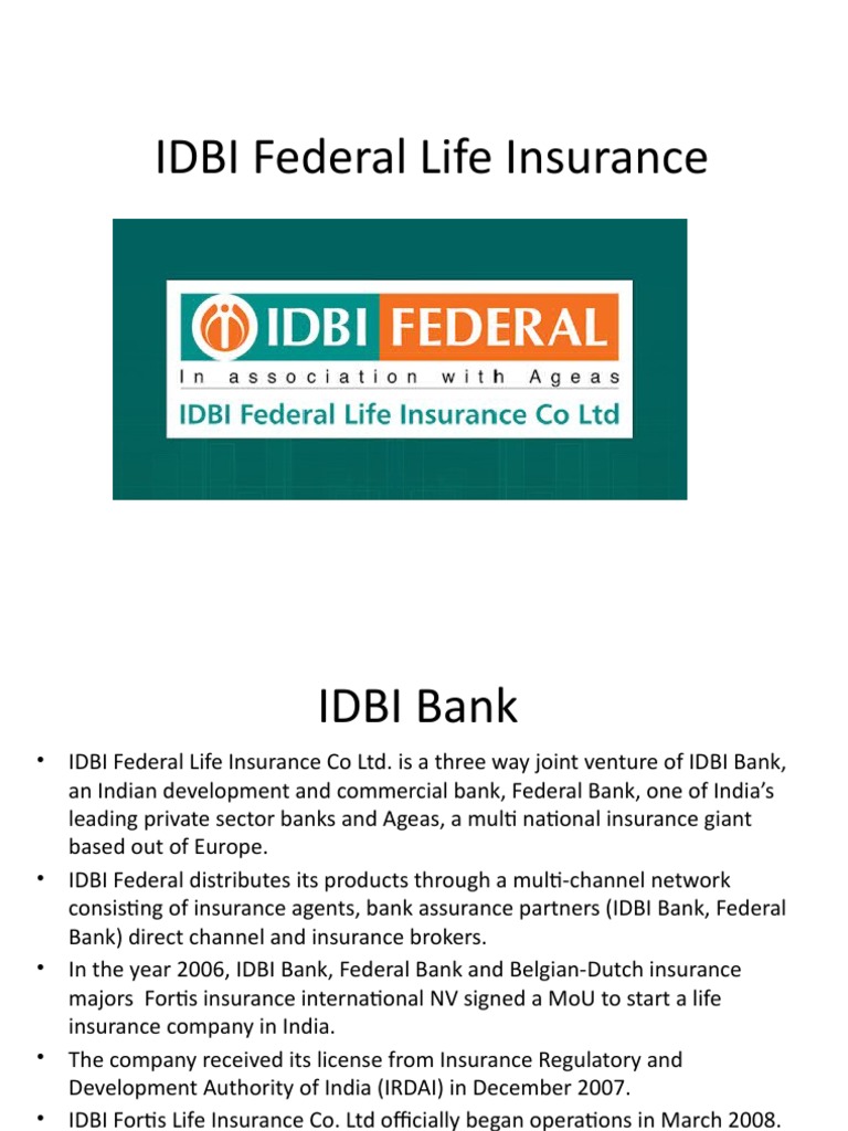 IDBI Federal Life Insurance | PDF | Financial Services | Economies