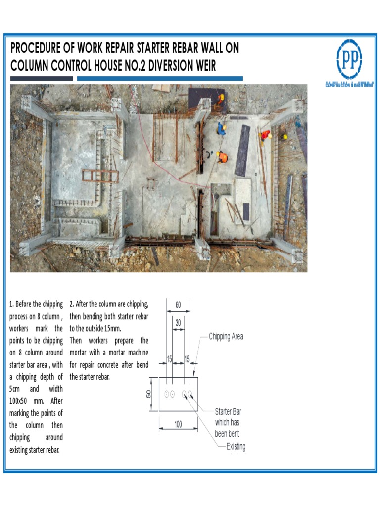 Repair Starter Rebar Wall On Column CH DW2 1-3 | PDF | Building ...