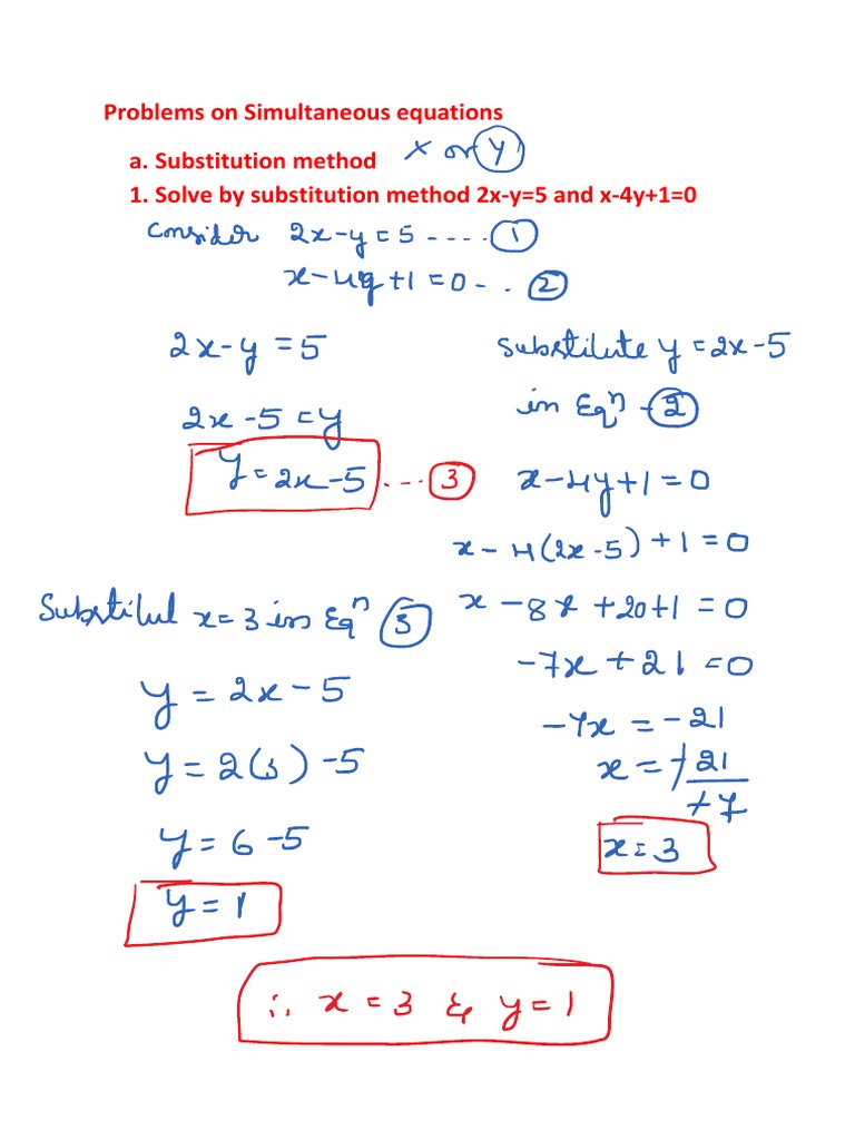 Unit 2 Equations Simulataneous Equations Pdf 