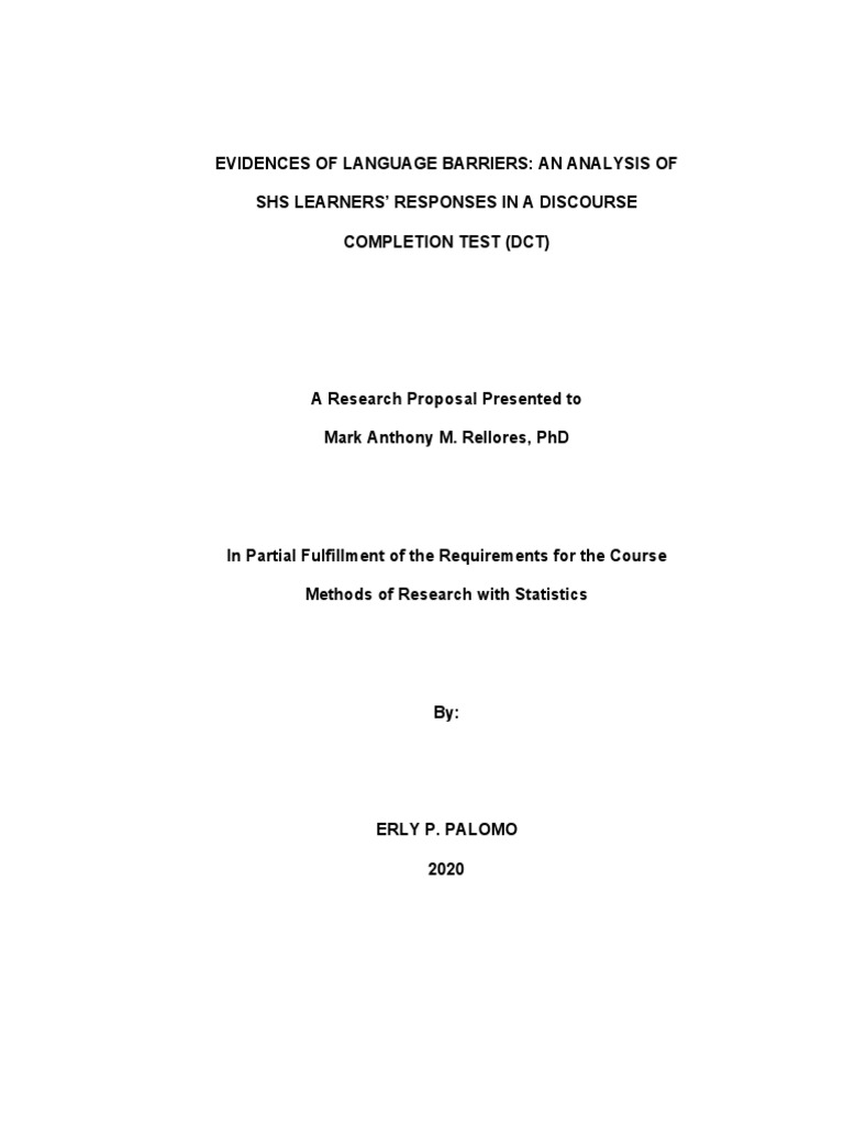 Evidences of Language Barriers | PDF | Second Language | Second ...
