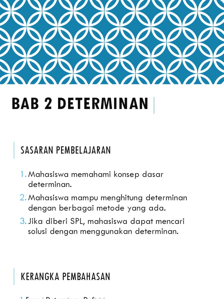 Alin 02 DETERMINAN (Pertemuan 4) | PDF