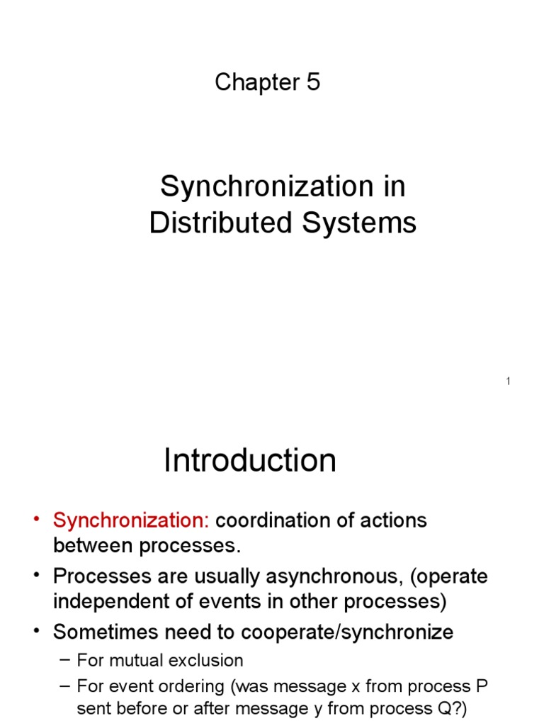 Synchronization in Distributed Systems | PDF | Distributed Computing | Time