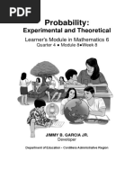 Detailed Lesson Plan in Grade 8 Mathematics. Experimental vs. Theoretical Probability | PDF ...