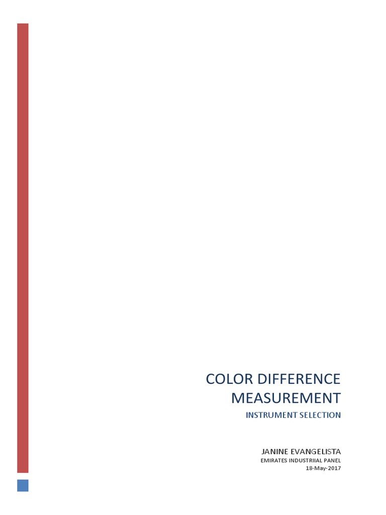 Color Difference Measuring Instruments | PDF | Color | Spectrophotometry
