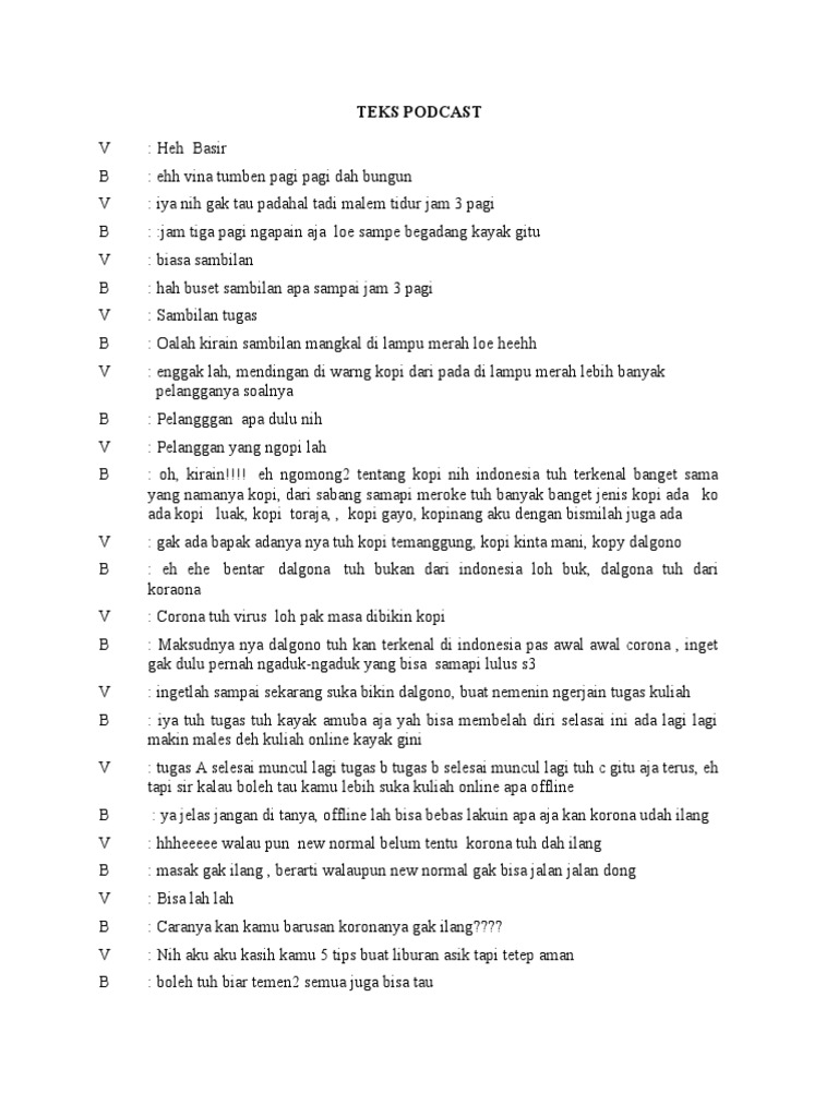 Teks Podcast | PDF