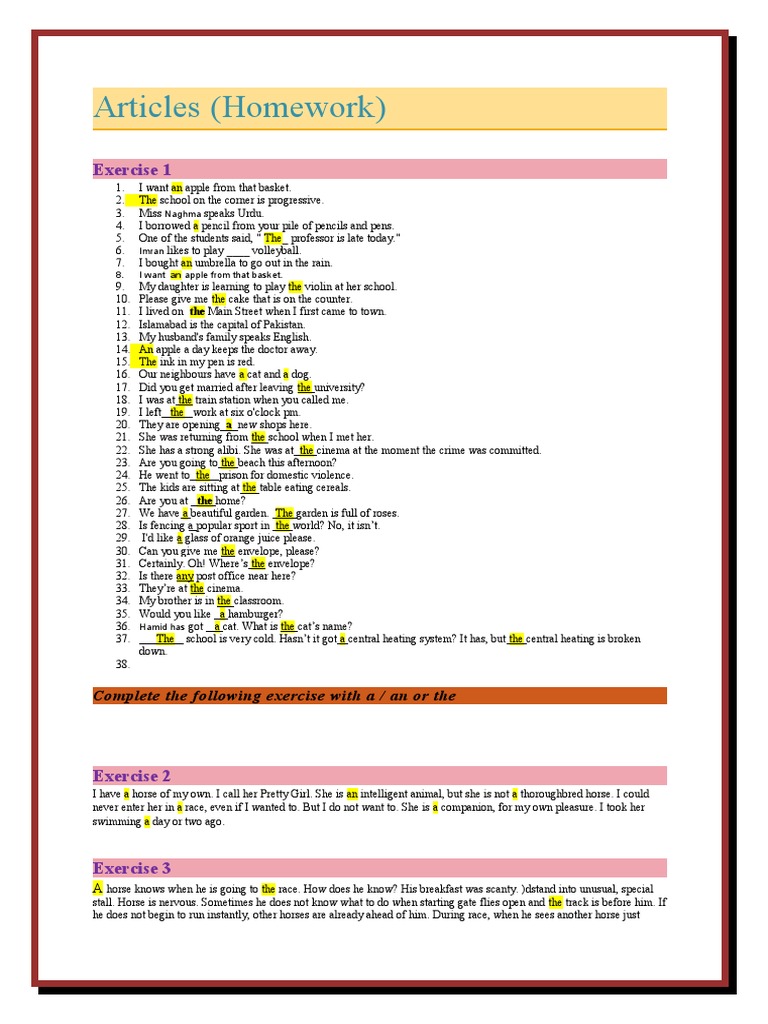 Articles (Homework) | PDF | Horses | Nature