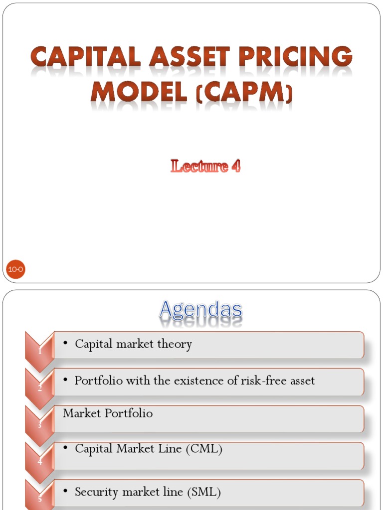 Portfolio - Lecture 4 - CAPM | PDF | Modern Portfolio Theory | Capital ...