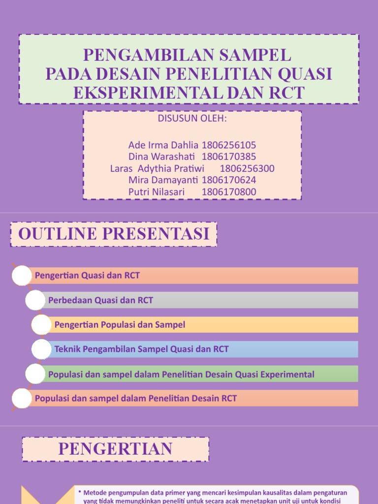 Teknik Sampling Quasi dan RCT | PDF | Sains & Matematika