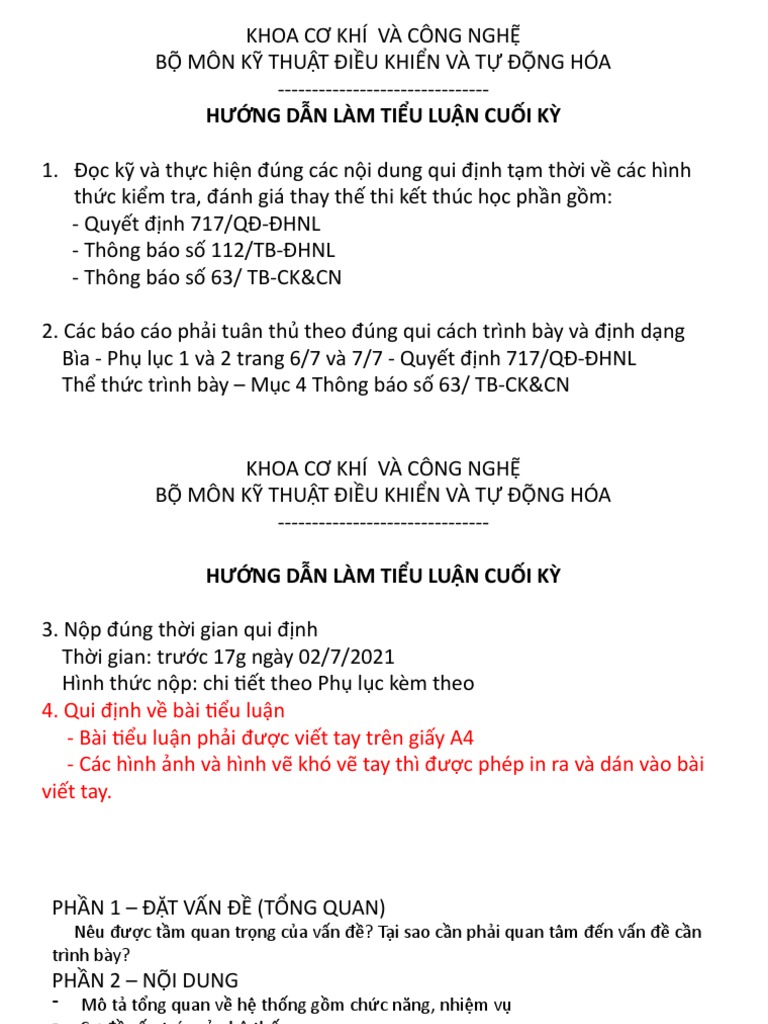 Huong Dan Lam Tieu Luan Cuoi Ky | PDF