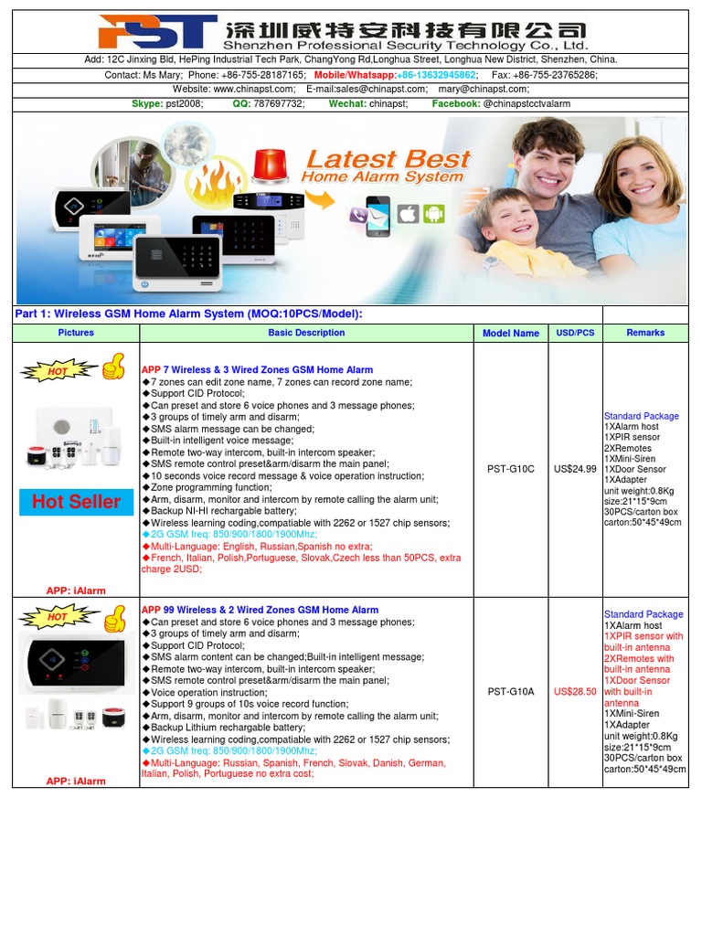 2021 Best Price For Home Alarm System Quotation From PST Mary (2021-04 ...
