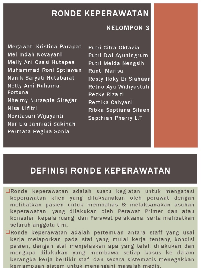 Ronde Keperawatan | PDF