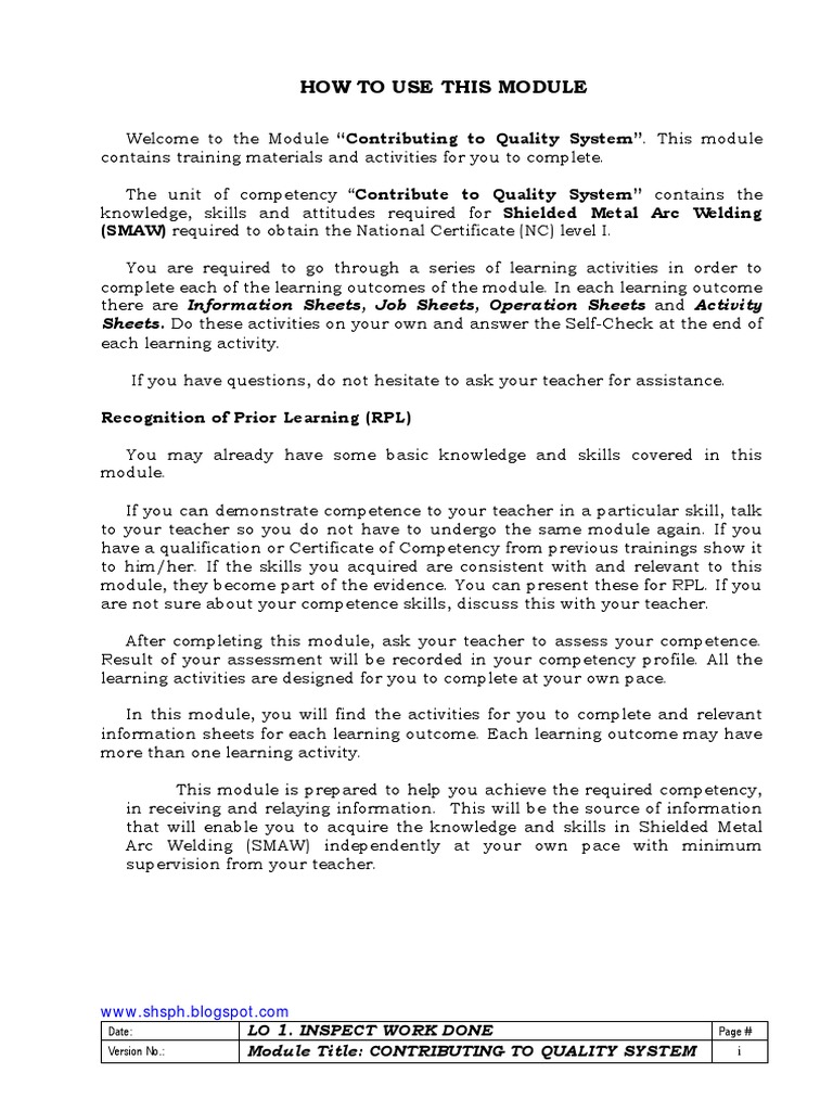 Welding Module 2-1 | PDF | Quality Management System | Welding