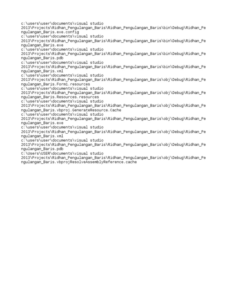 Ridhan Pengulangan Baris - vbproj.FileListAbsolute | PDF | Computers