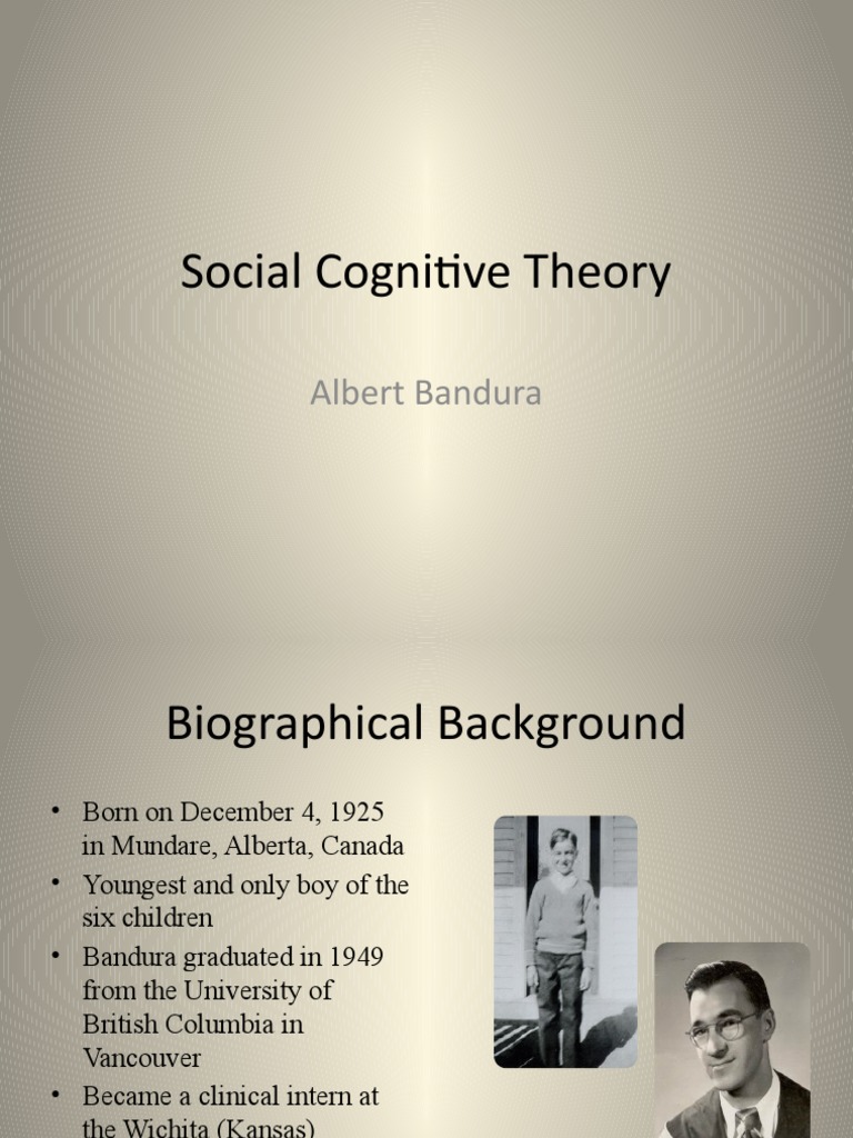 Bandura Social Cognitive Theory | PDF | Self Efficacy | Psychological ...