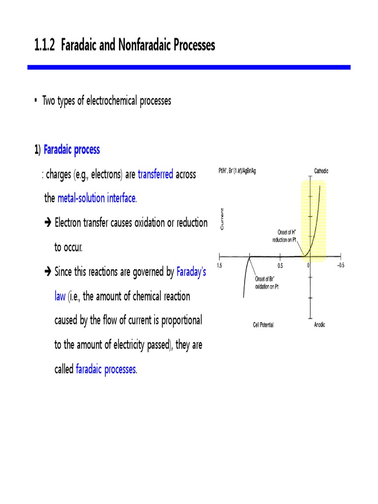 1.1.2 Faradaic and Nonfaradaic Processes | PDF | Anode | Capacitor