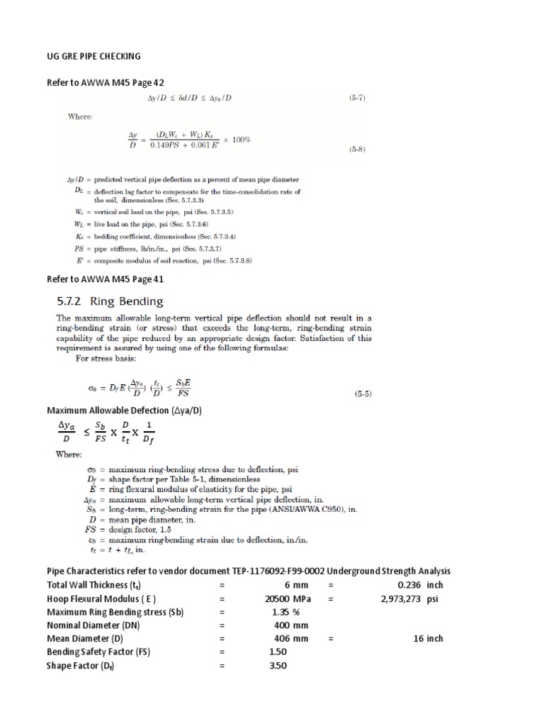 UG Pipe Checking | PDF | Bending | Young's Modulus