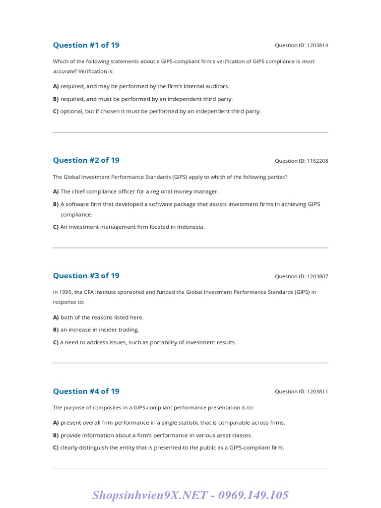 R04 Introduction To The Global Investment Performance Standards (GIPS ...