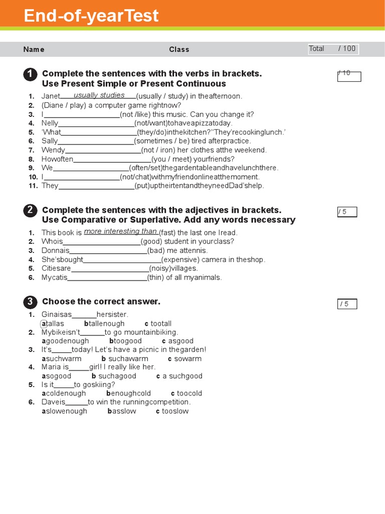 GG2-grammar-test End of Year | PDF | Linguistic Morphology | Syntax