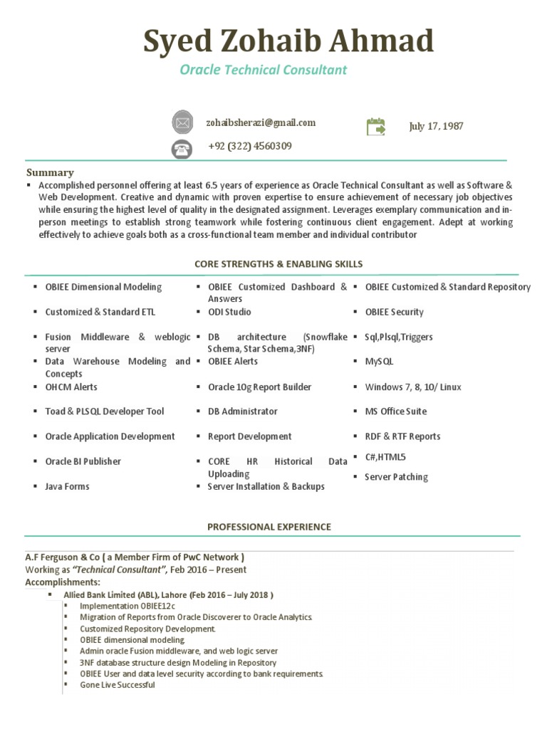 Syed Zohaib Ahmad Oracle Pdf Oracle Corporation Plsql