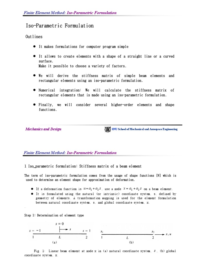 Isoparametric Formulation | PDF | Integral | Finite Element Method