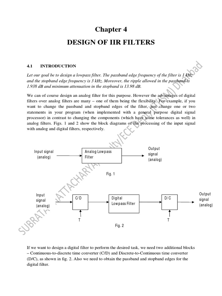 Design of Digital Filters IIR, Butterworth Filter | PDF | Sampling ...