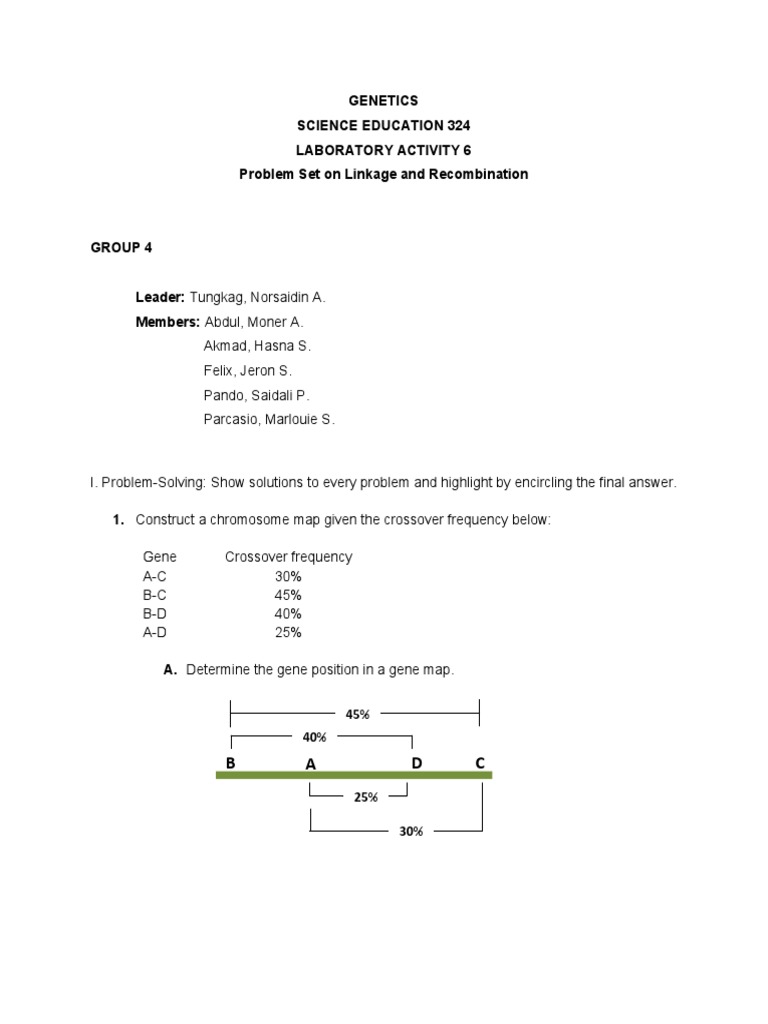 Genetics Laboratory Activity6 | PDF | Genetic Linkage | Genetic ...