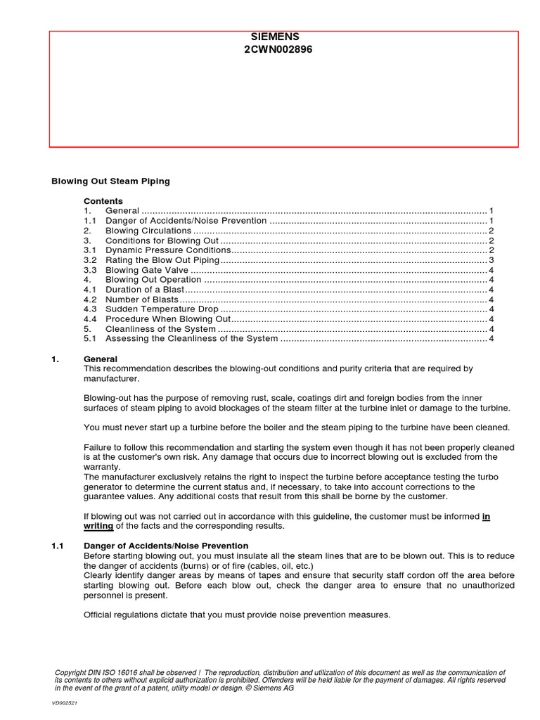 Steam Blowing Procedure | PDF | Boiler | Steam