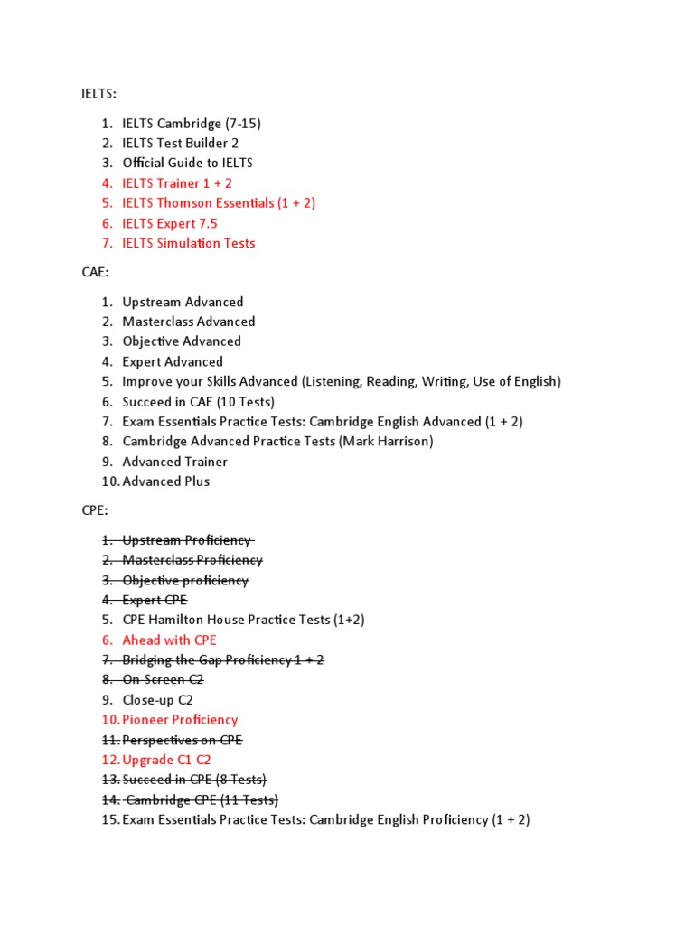 IELTS CAE CPE Books | PDF