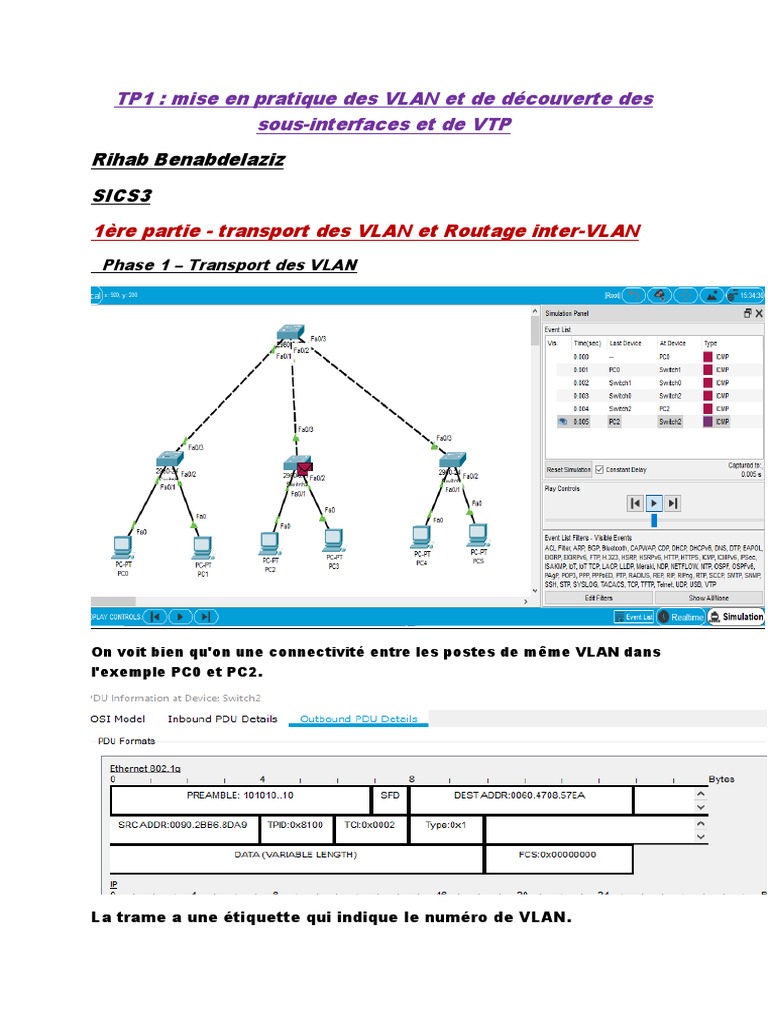 TP1 Vlan | PDF | Ordinateurs