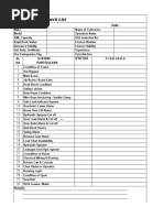 FM-IN-02 Monorail CHECKLIST | PDF | Computers | Technology & Engineering