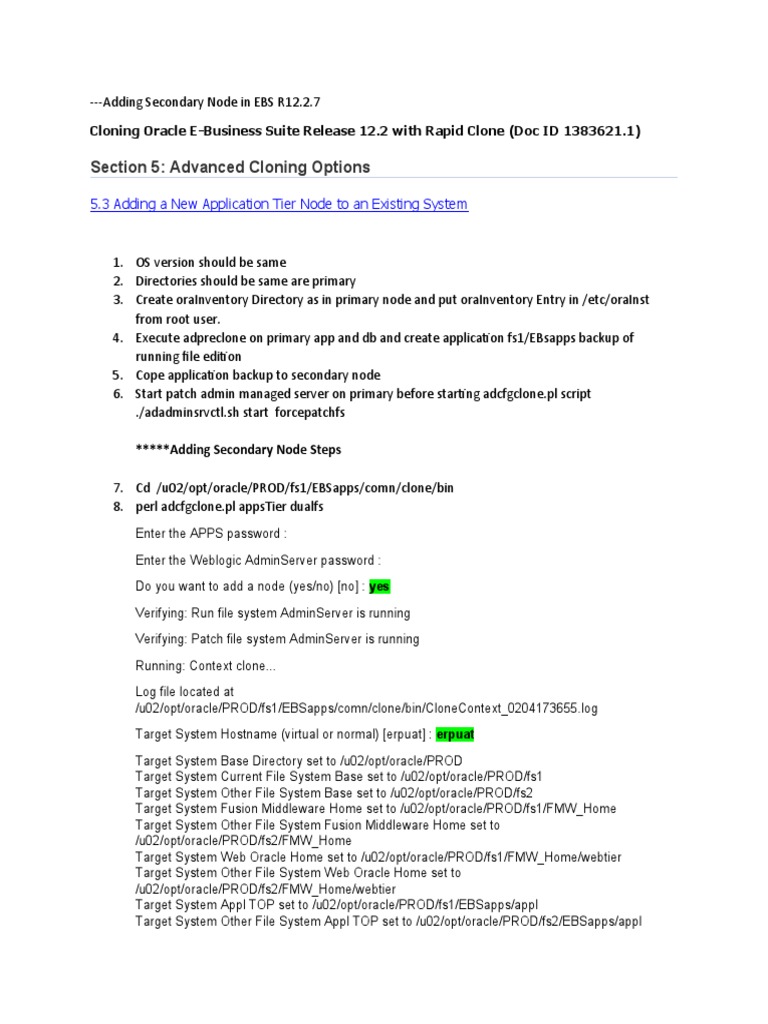 Adding Secondary Node in EBS R12 | PDF | Web Server | Internet & Web