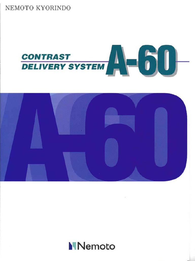 Nemoto: Contrast Delivery System | PDF | Syringe | Equipment