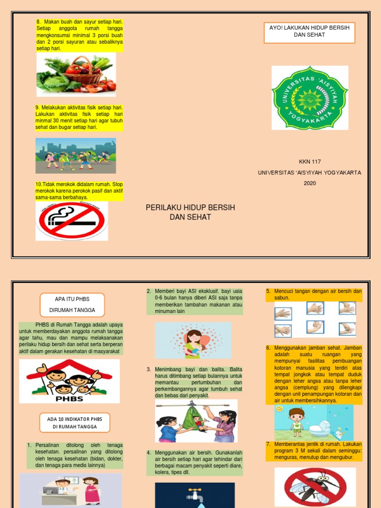 LEAFLET PHBS 2-Dikonversi | PDF