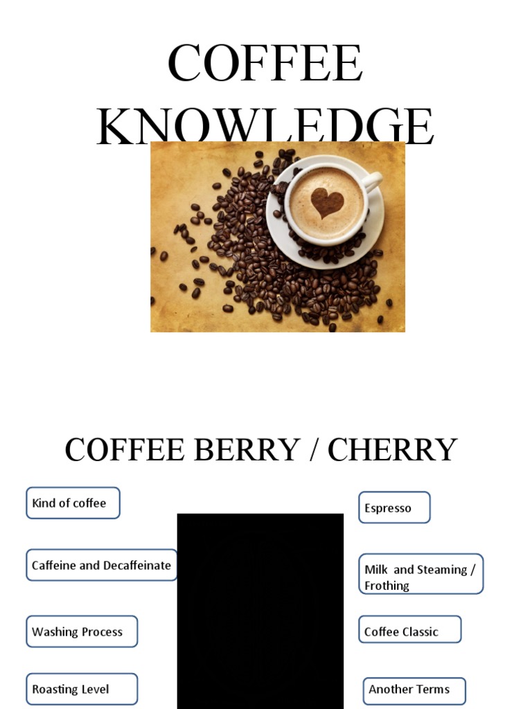 Coffee Knowledge Pdf Caffeine Coffee