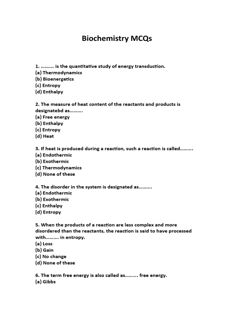 Biochemistry MCQs 2 | PDF | Lipoprotein | Biosynthesis
