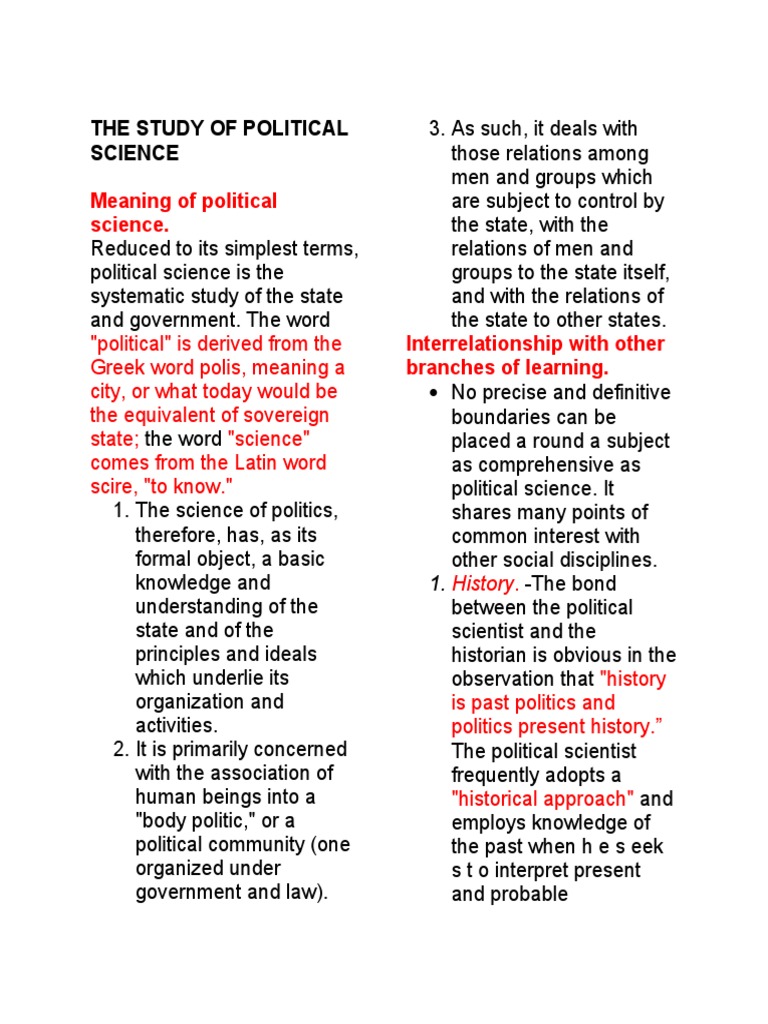 Introduction To Political Science | PDF | Constitution | Psychology