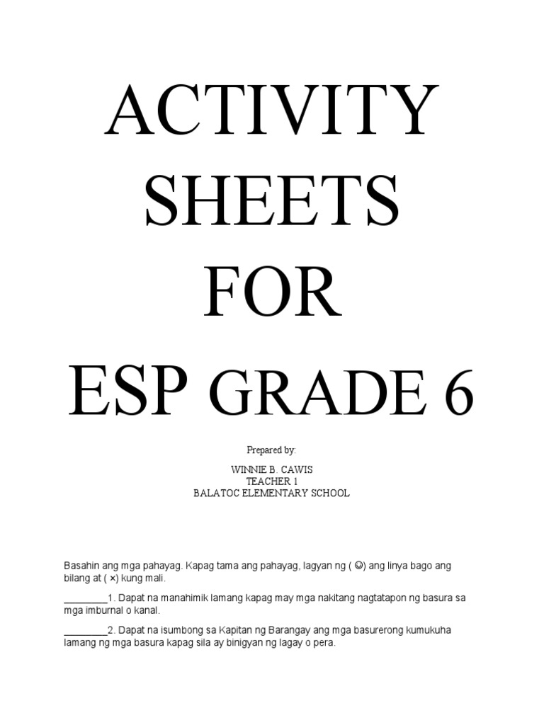 Epp Activity | PDF