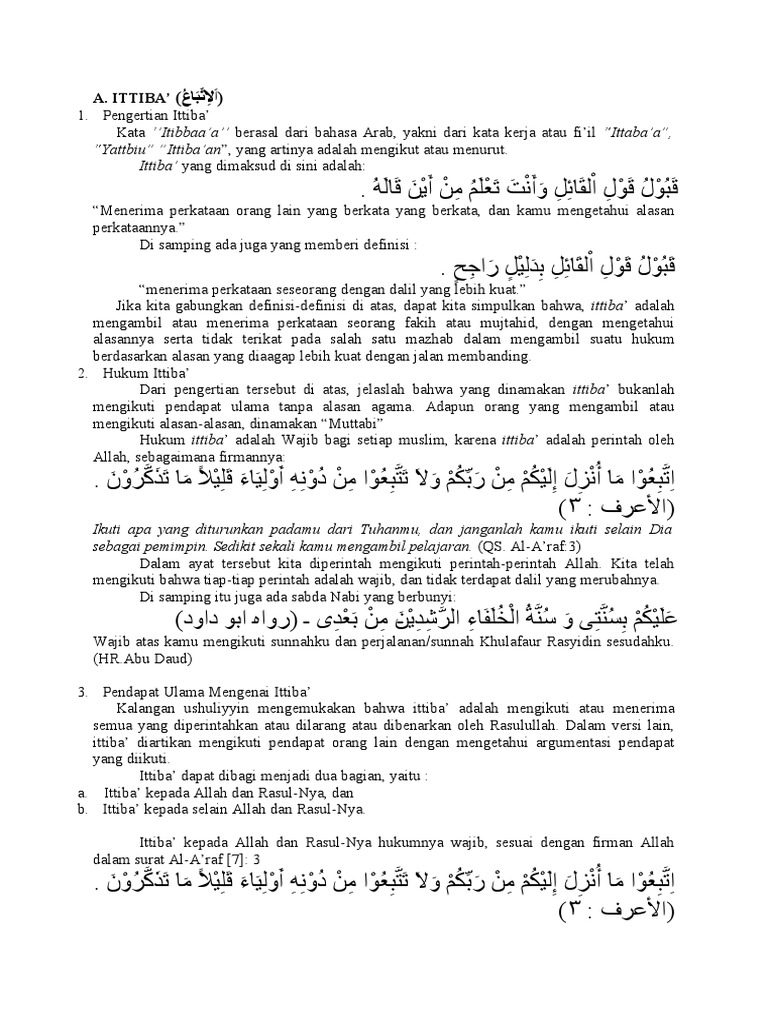 Makalah Taqlid Dan Talfiq | PDF