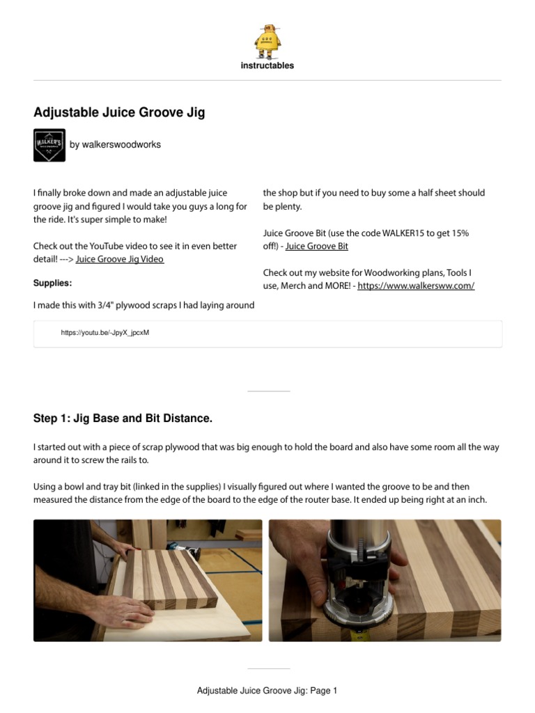 Woodworking: Adjustable Groove Jig | PDF | Industrial Processes | Crafts