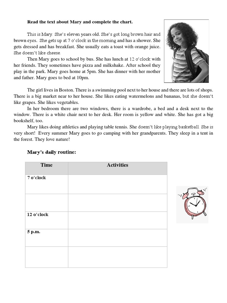 Reading-Comprehension With Present Simple | PDF