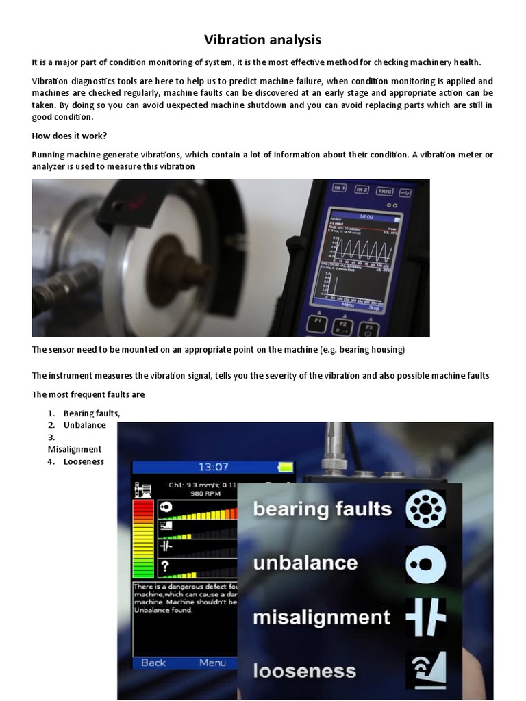 Vibration Analysis: How Does It Work? | PDF | Accelerometer | Physical ...
