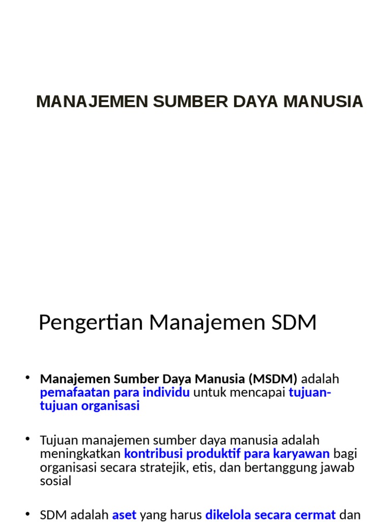 Materi MSDM | PDF