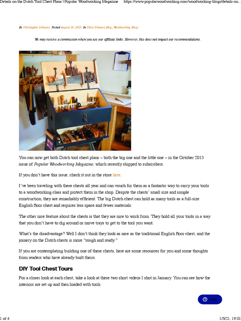 Details On The Dutch Tool Chests Pdf Paint Woodworking